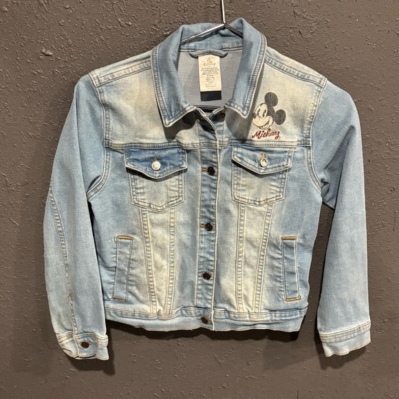 Disney | Jackets & Coats | Disney Light Blue Mickey Mouse Jean Jacket ...
